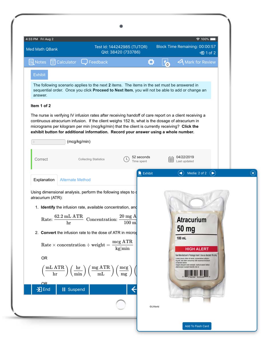 Clinical Med Math Test Prep | 300+ Practice Questions | UWorld Nursing
